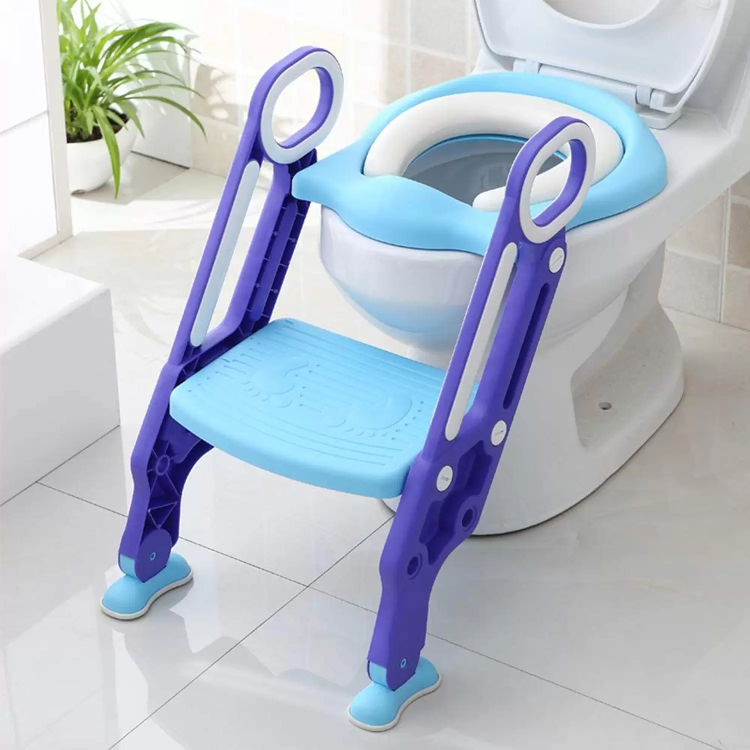Riduttore Water WC Per Bambini Con Cuscino Plastica Scala Scaletta ...